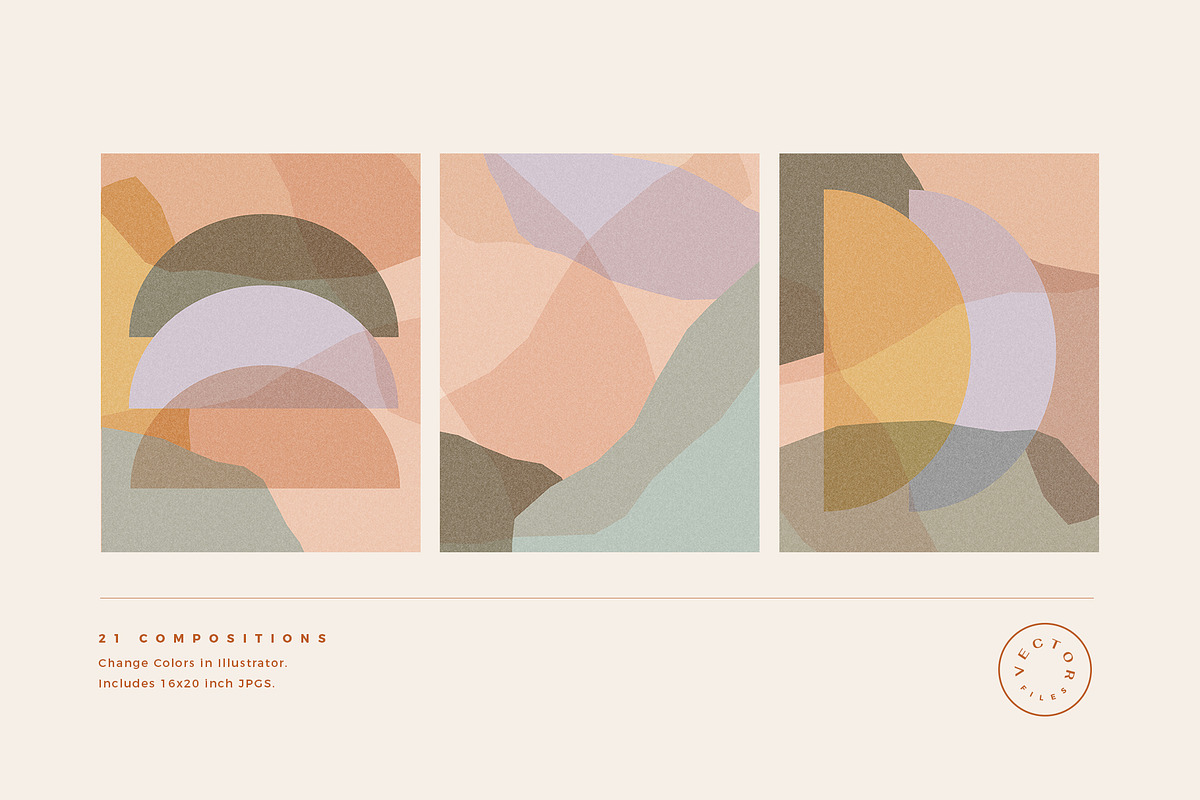 Abstract Backgrounds, Shapes + Logos