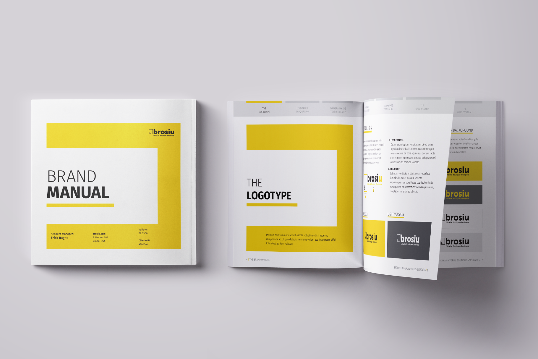 Brand Manual Square, a Brochure Template by StockInDesign