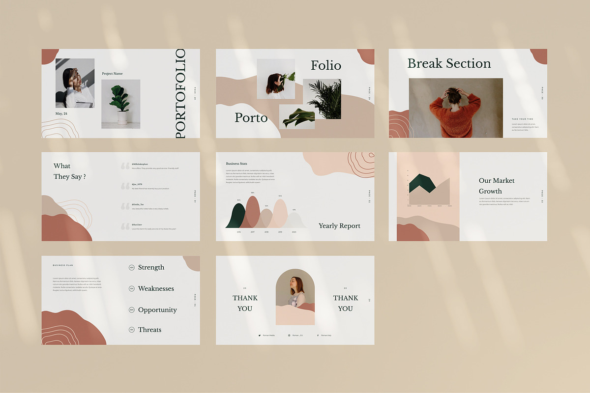 Roman Google Slides, a Presentation Template by Visuel Colonie®