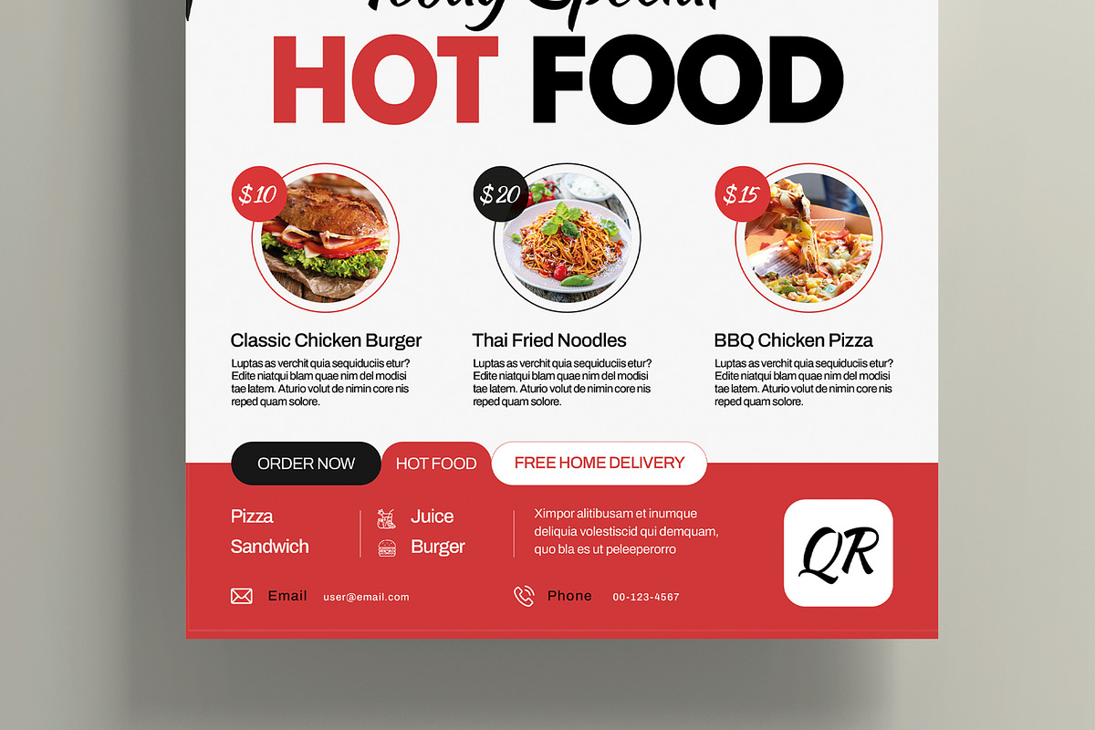 Hot Food Menu Template