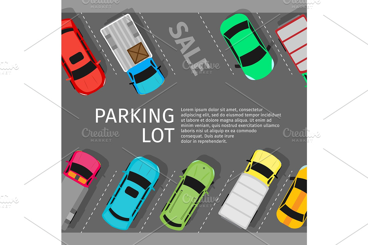Parking Lot Top View, a Transportation Illustration by robuart ...