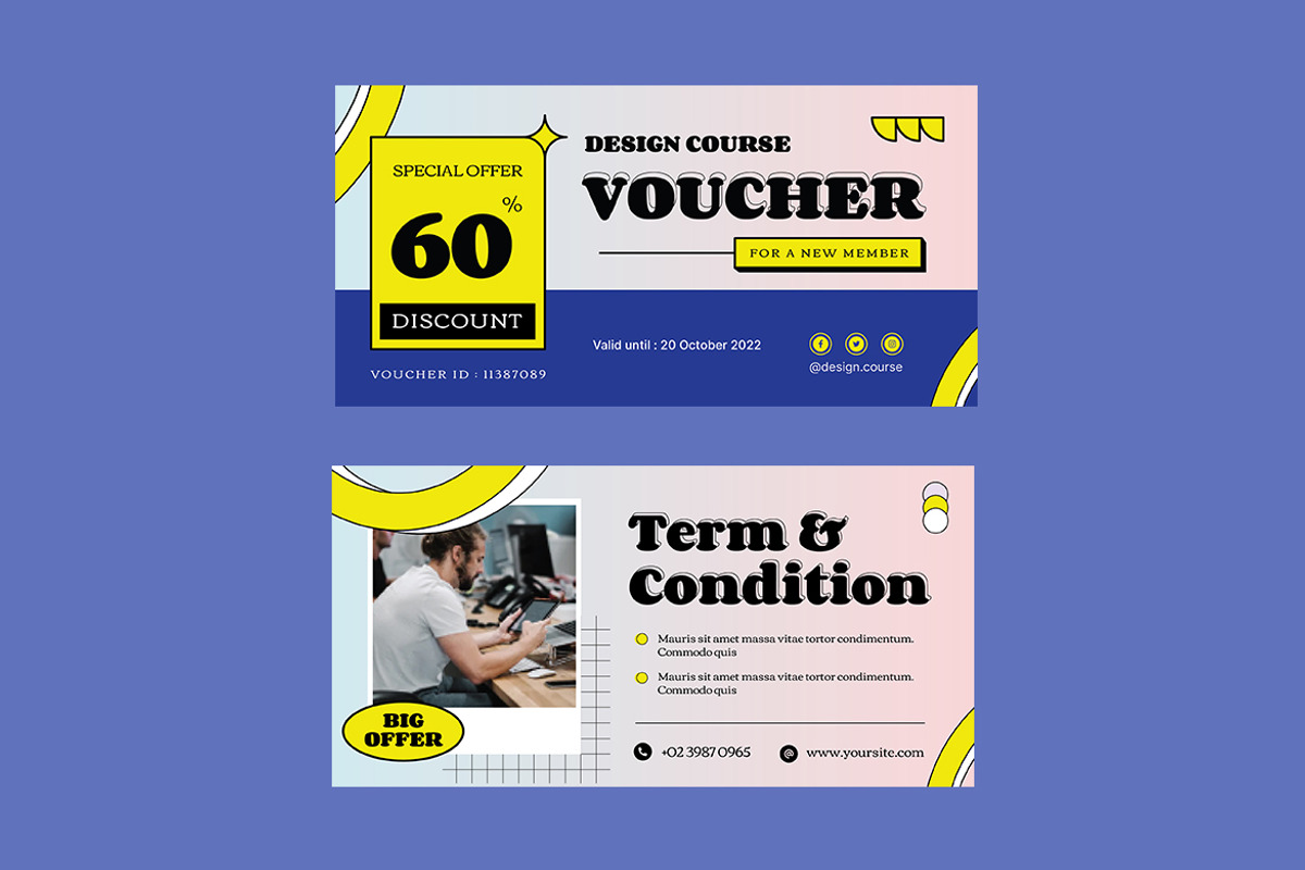 Design Course Gift Voucher, a Stationery Template by Rahardi Creative
