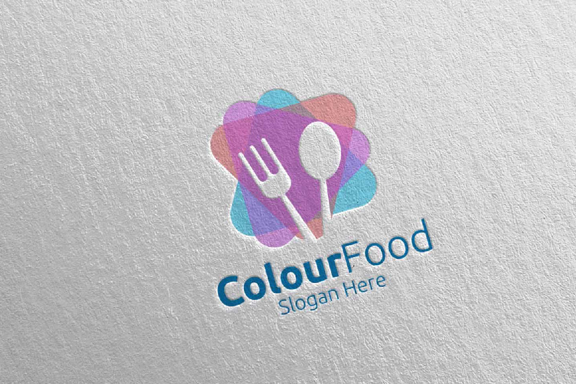 Color Food Logo Restaurant, Cafe 66 | Branding & Logo Templates ...