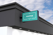 Rectangular wall mount sign mockup, an Advertising Mockup by shahsoft