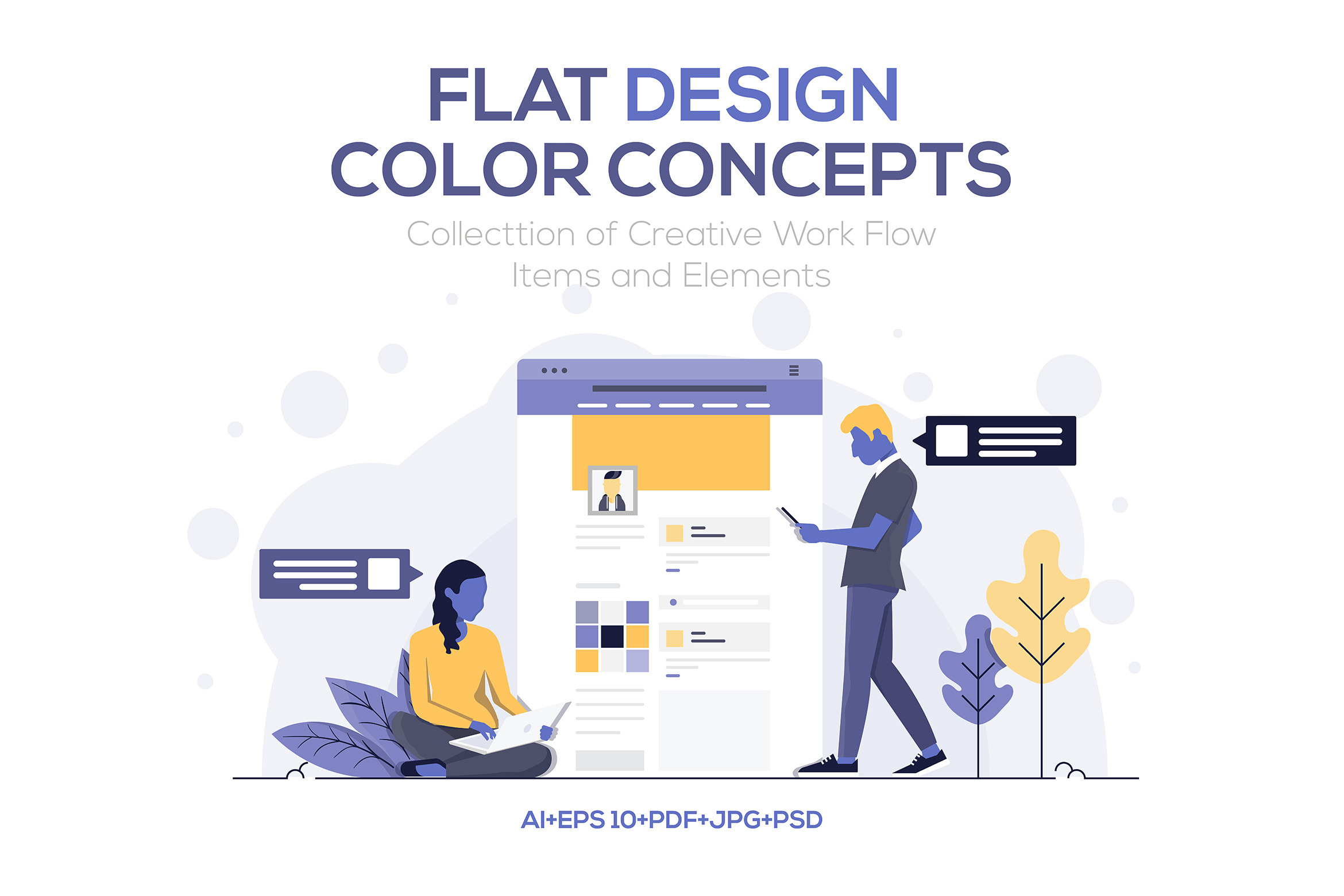 Flat design Business concepts, a Person Illustration by Creative Graphics
