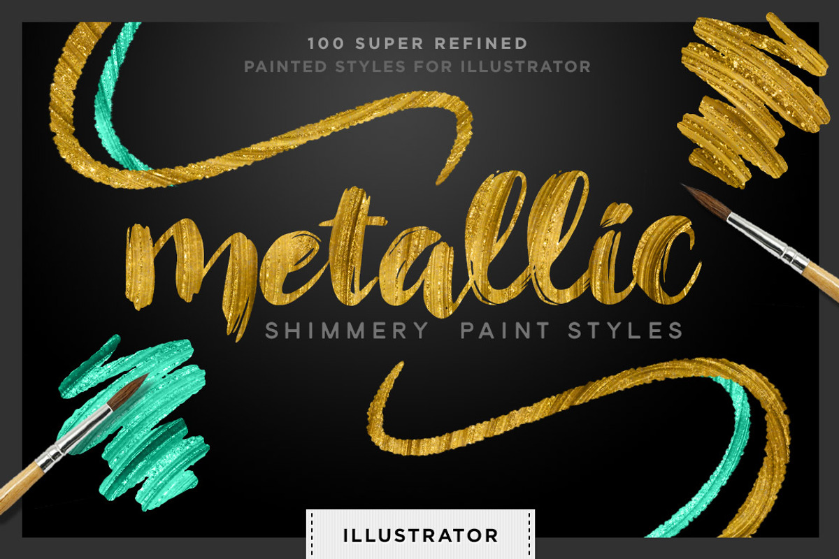 Shimmery Gold Styles for Illustrator, a Palette Add-On by Creators ...
