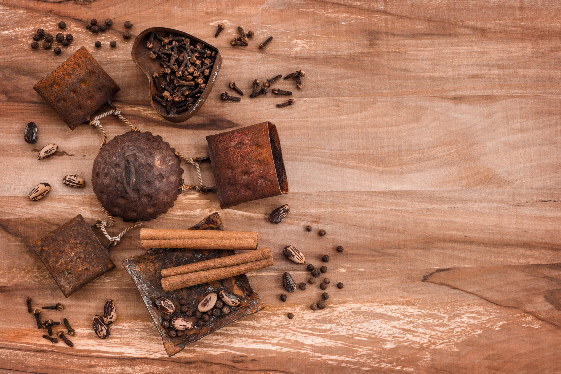 Spices in rusty metal plates | Food Images ~ Creative Market