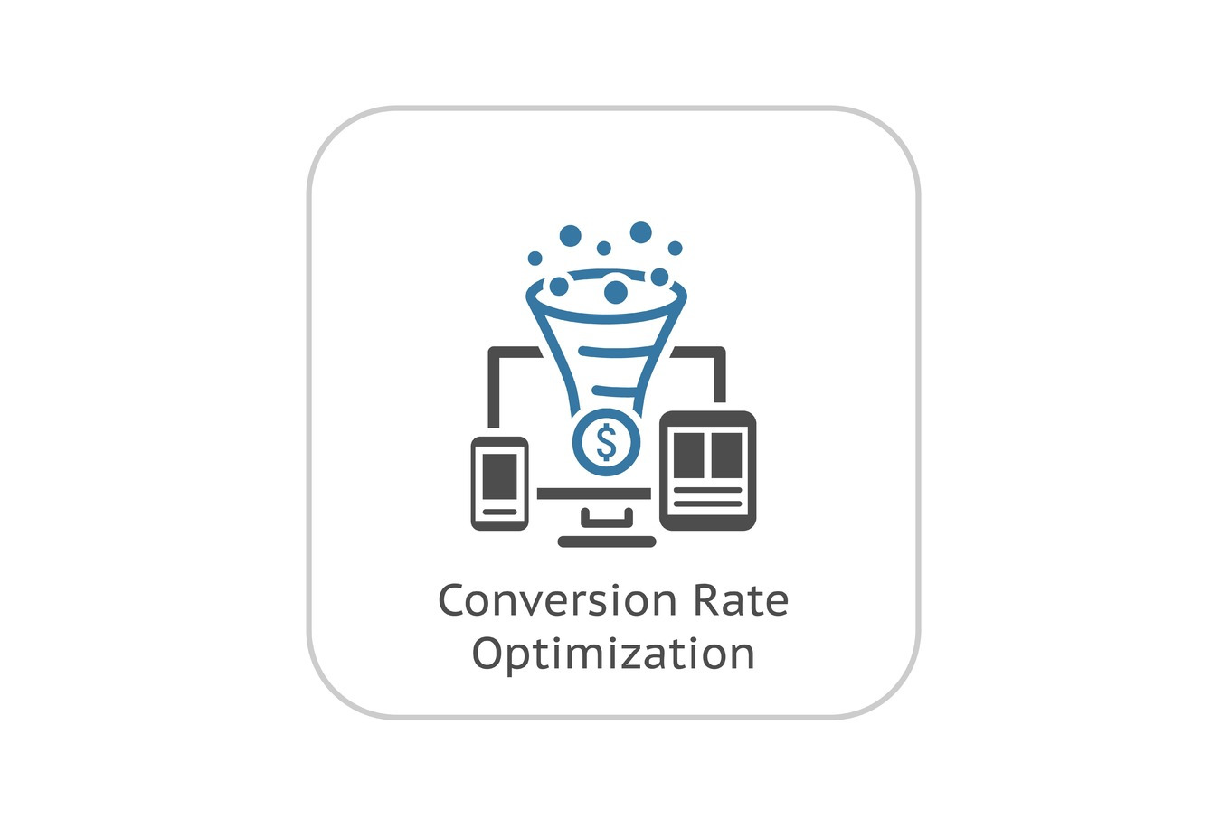 Conversion Rate Optimisation Icon. | Technology Illustrations ... Conversion Rate Optimisation Icon. | Technology Illustrations ...