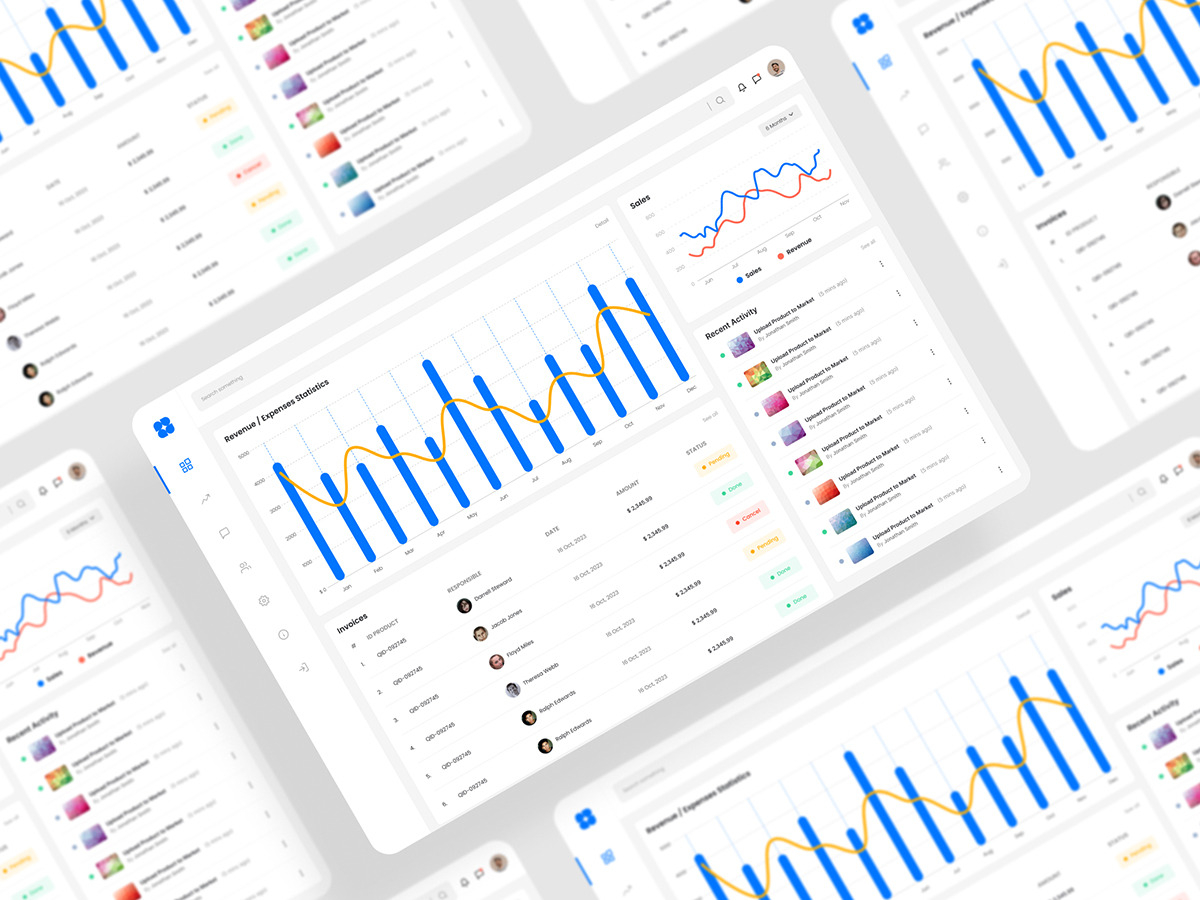Management Dashboard UI Kit | UI Kits and Libraries ~ Creative Market