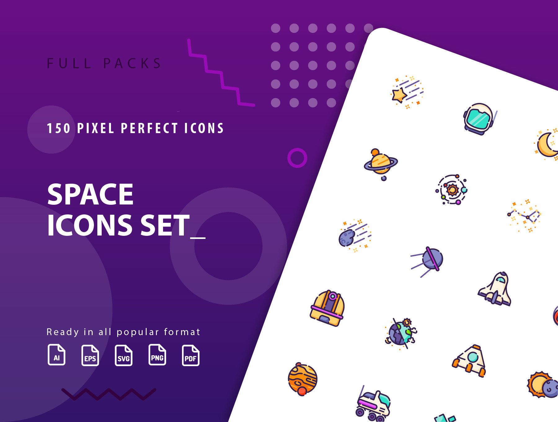 Cartoon Space Icons, an Icon by kerismaker