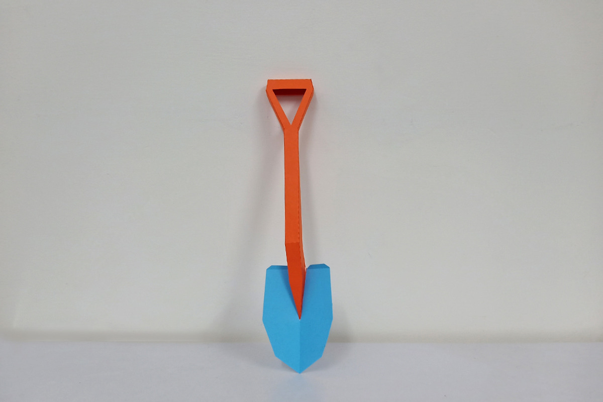 DIY Shovel - 3d papercraft, a Templates & Theme by PAPER amaze