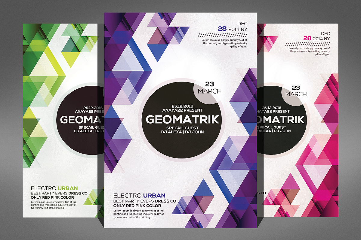 Geometric Flyer Psd, a Flyer Template by Graphic Templates