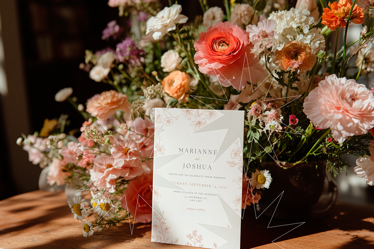Spring card mockup, floral mockups