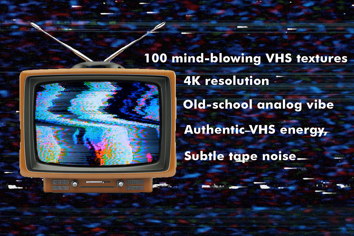 100 VHS Overlay, Glitch overlay glitch
