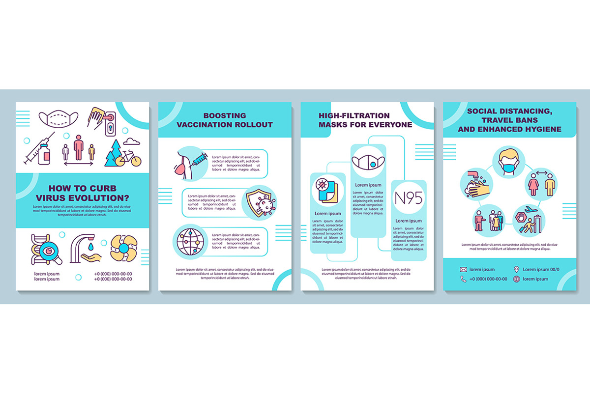Curbing virus evolution brochure, a Brochure Template by IMG visuals icons