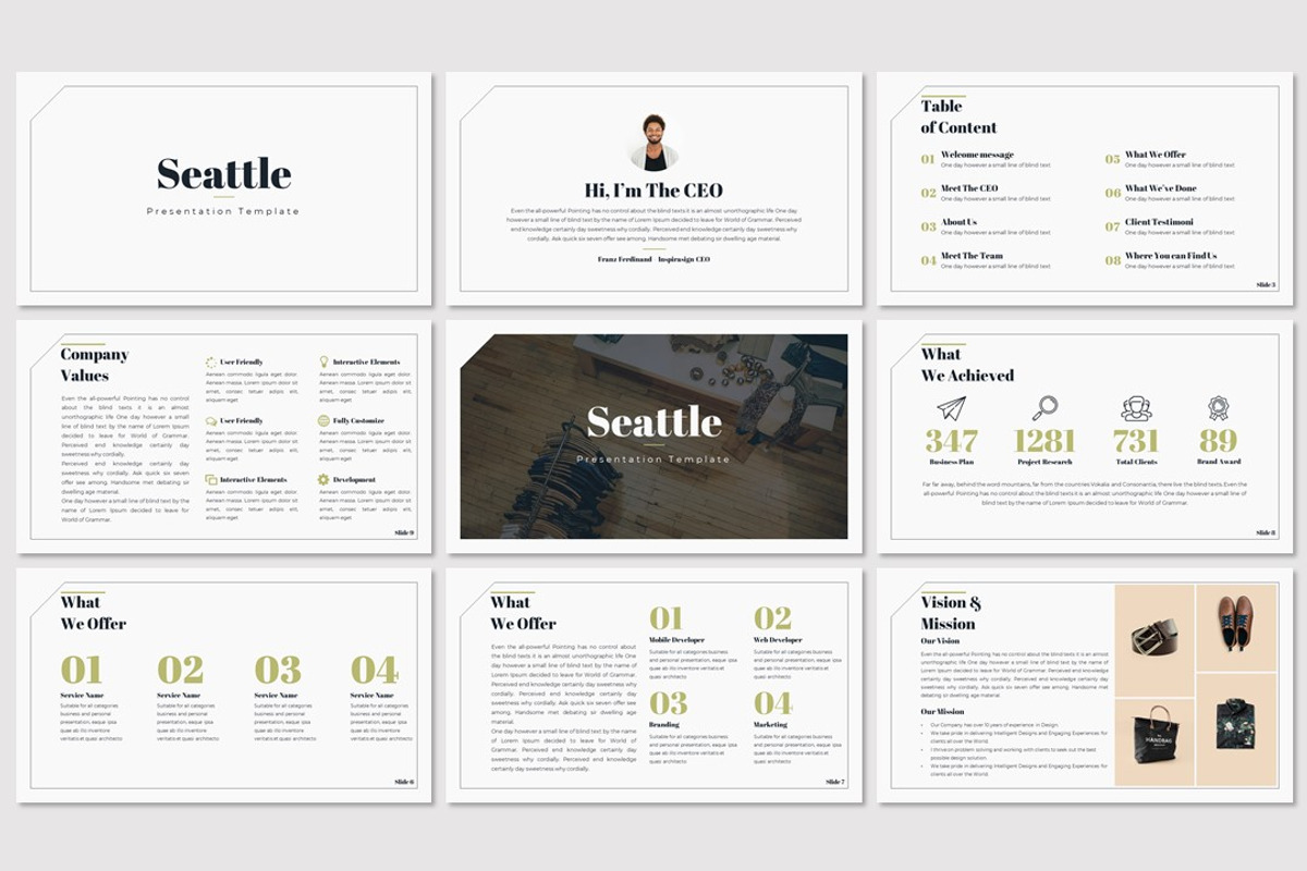 Seattle - Powerpoint Template, a Presentation Template by deasign