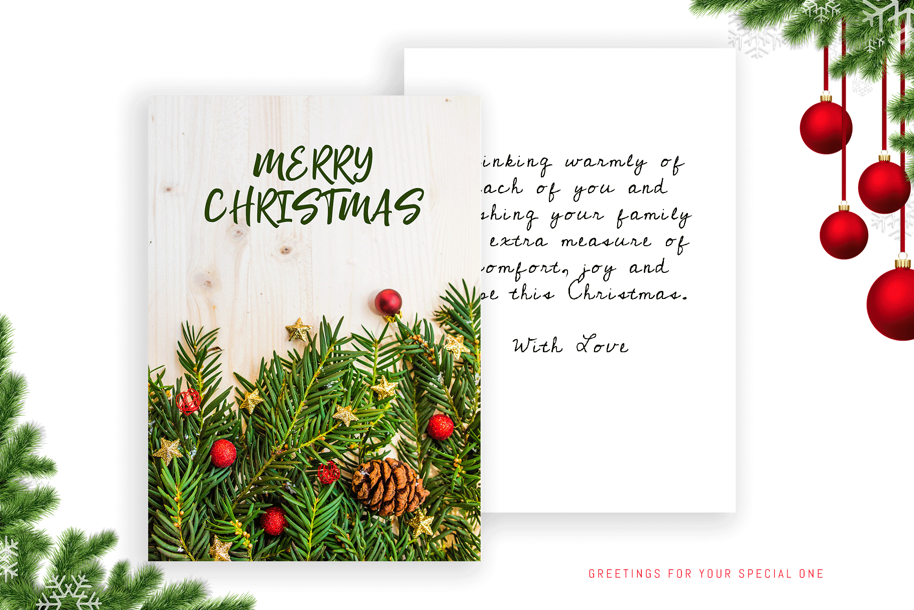 Christmas personalised greeting, a Card Template by Creative Designs