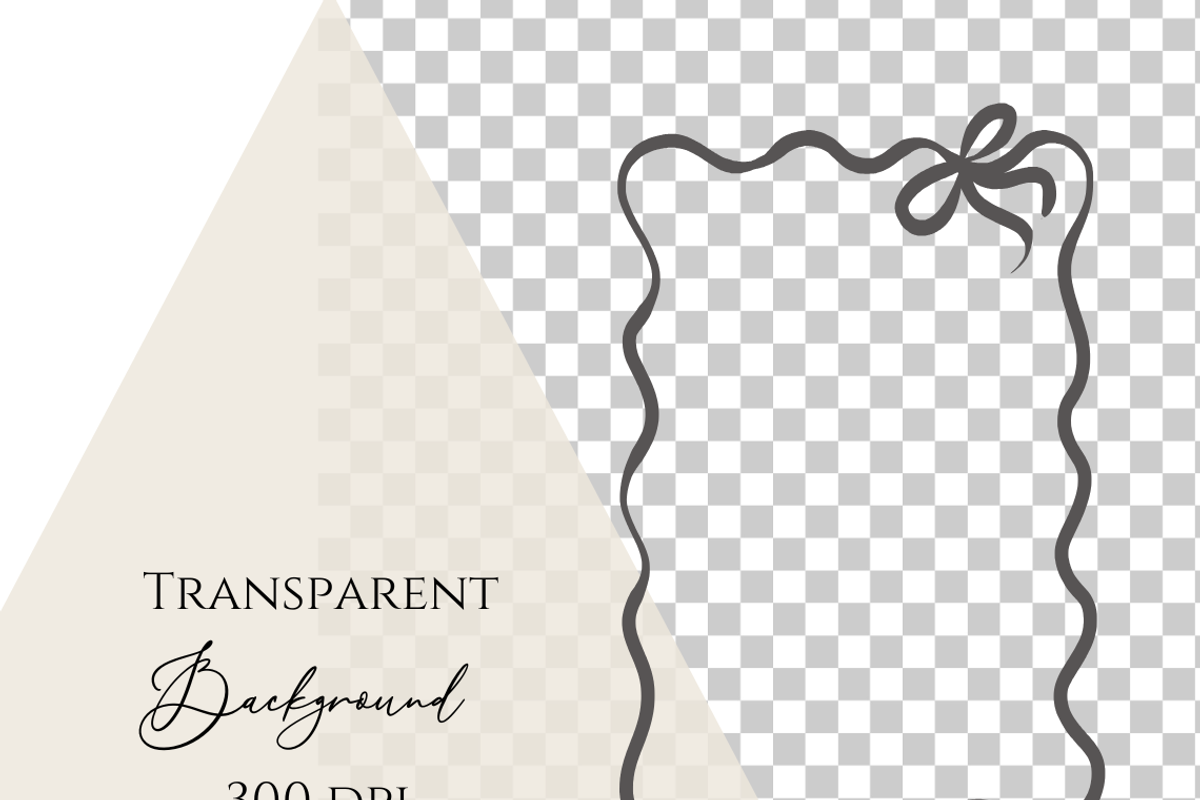 Wavy frames and bows Svg and PNG, an Illustration by Invite to Clipart
