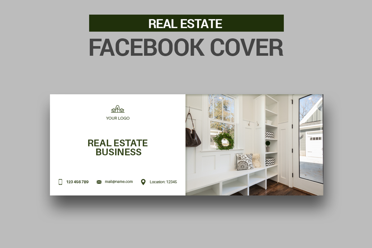Real Estate Facebook Covers, a Social Media Template by Creatricks