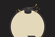Graduation background mortar vector, a Background Graphic by rawpixel