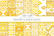 Yellow & Gold Boho Seamless Pattern, a Pattern Graphic by Avenie Digital