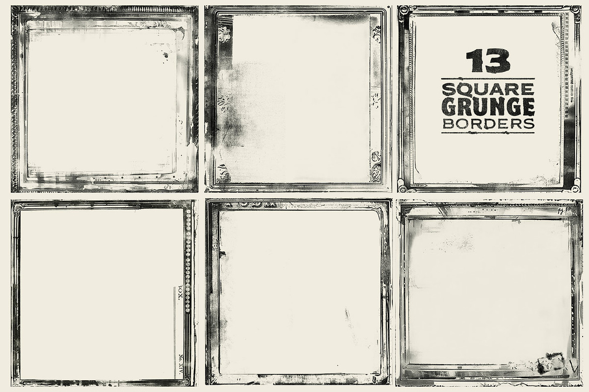 Grunge Borders, a Texture Graphic by Misprinted Type