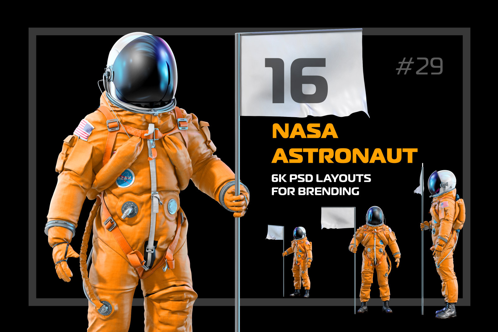 PSD Mockup 3D NASA Astronaut #29, a Product Mockup by ARKS ACADEMY