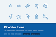 15 Water Icons, an Icon by Creative VIP