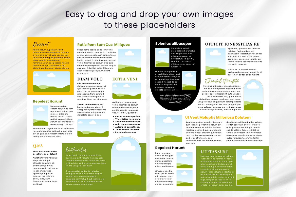 Canva Restaurant Newsletter Template | Creative Market