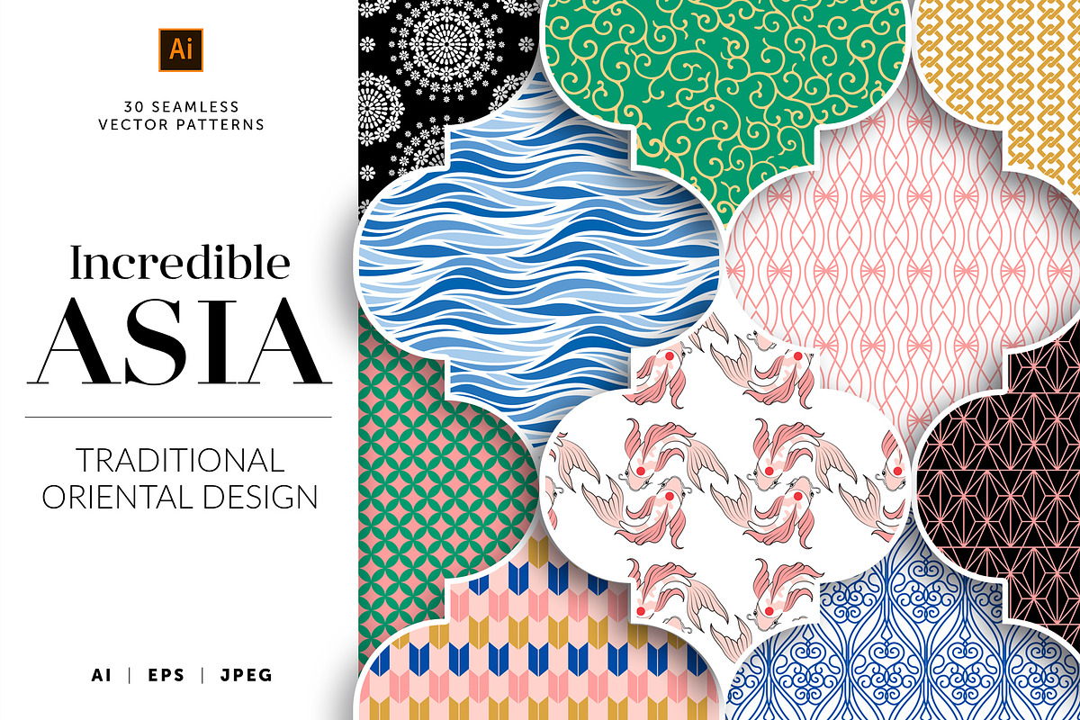 Traditional Asian Vector Patterns