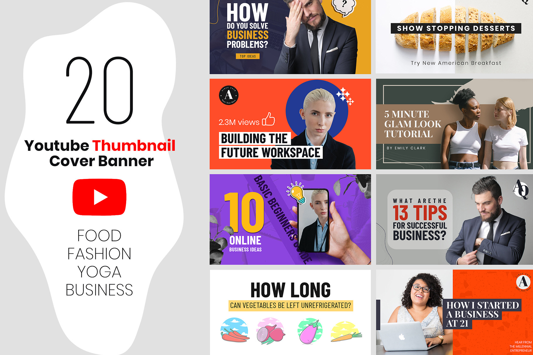 Youtube Thumbnail Cover Template, a Social Media Template by VictorThemes