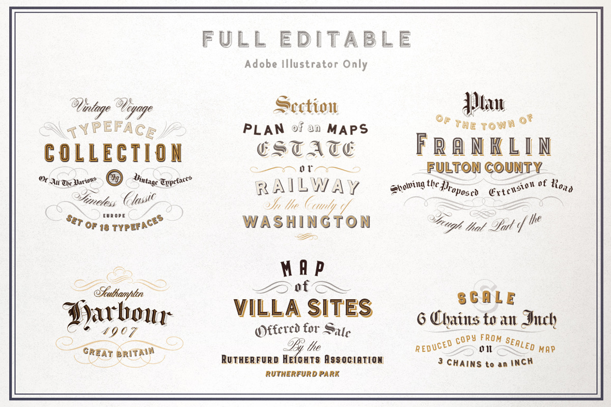 VV Typeface Collection • 70% Off, a Sans Serif Font by Vintage Voyage ...
