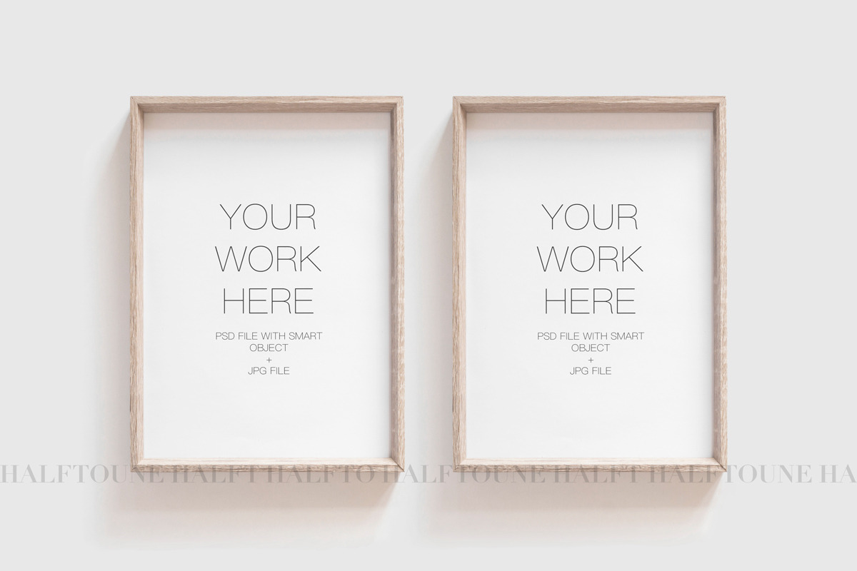 Mockup set of 2 Frames,Frames Mockup, a Graphic by HALFTOUNE