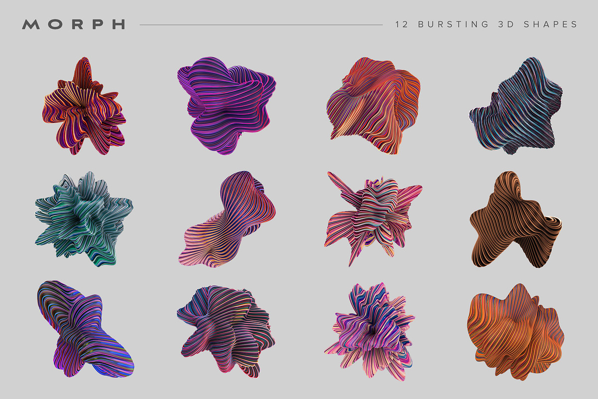 Morph: Bursting 3D Shapes, a Texture Graphic by Chroma Supply ...
