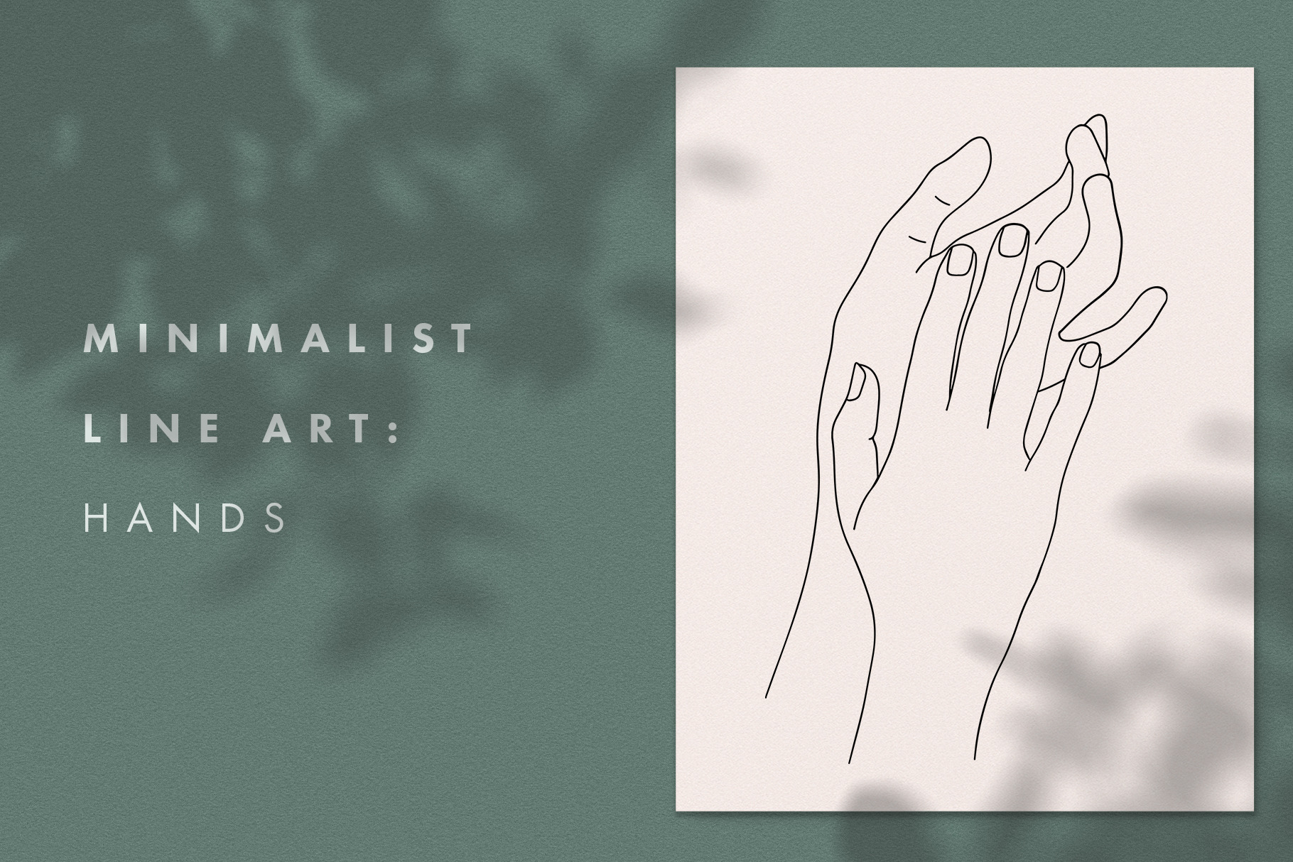Minimalist Line Art: Hands, a Decorative Illustration by Megs Lang