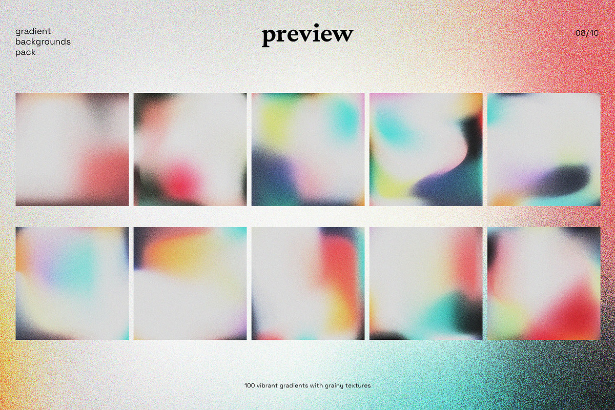 100 Gradients, a Background Graphic by Inartflow