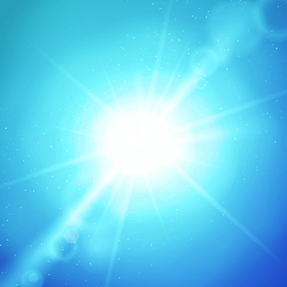 Sun burst on blue background, a Pattern Graphic by yurlick
