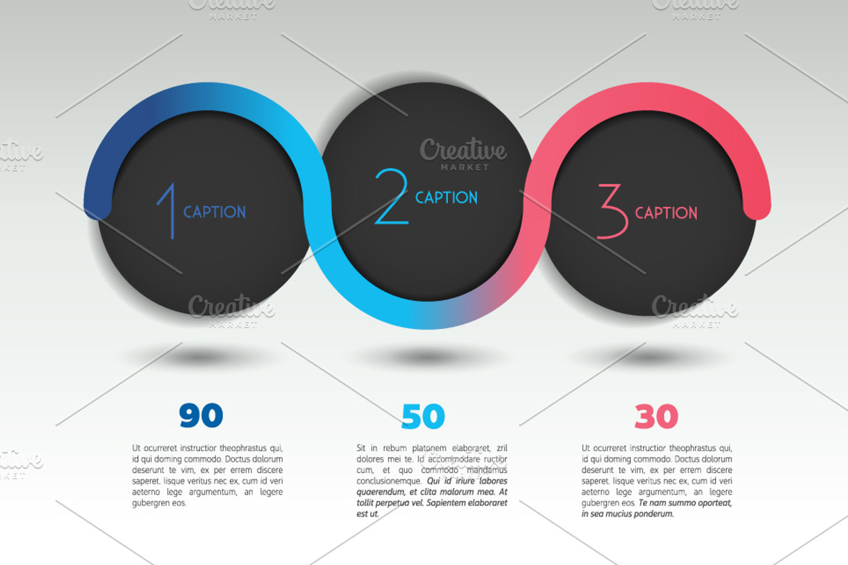 3 steps option banner., a Background Graphic by VectorAN