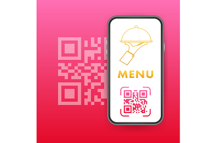 Scan for menu and order. Qr code, a Food Illustration by DG-Market