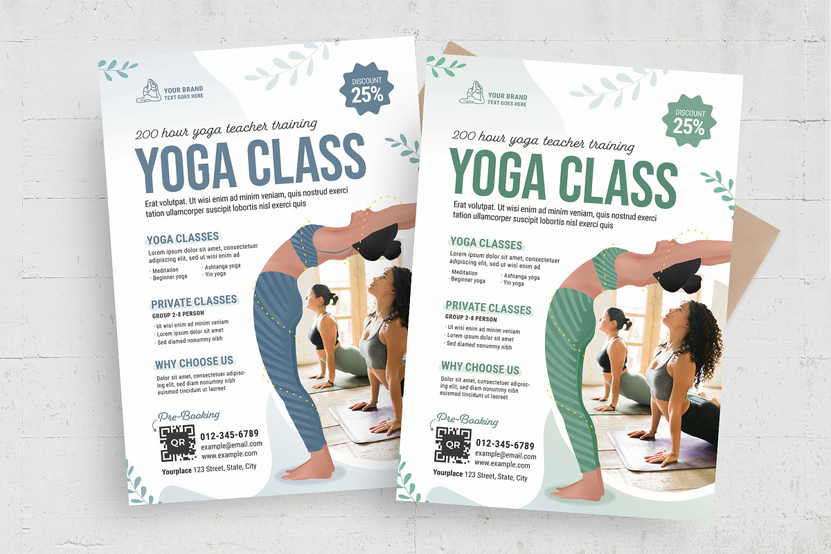 Yoga Flyer Template, a Flyer Template by BrandPacks