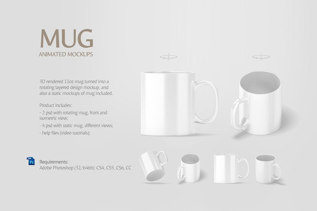Mug Animated Mockup, a Cups & Container Mockup by rebrandy