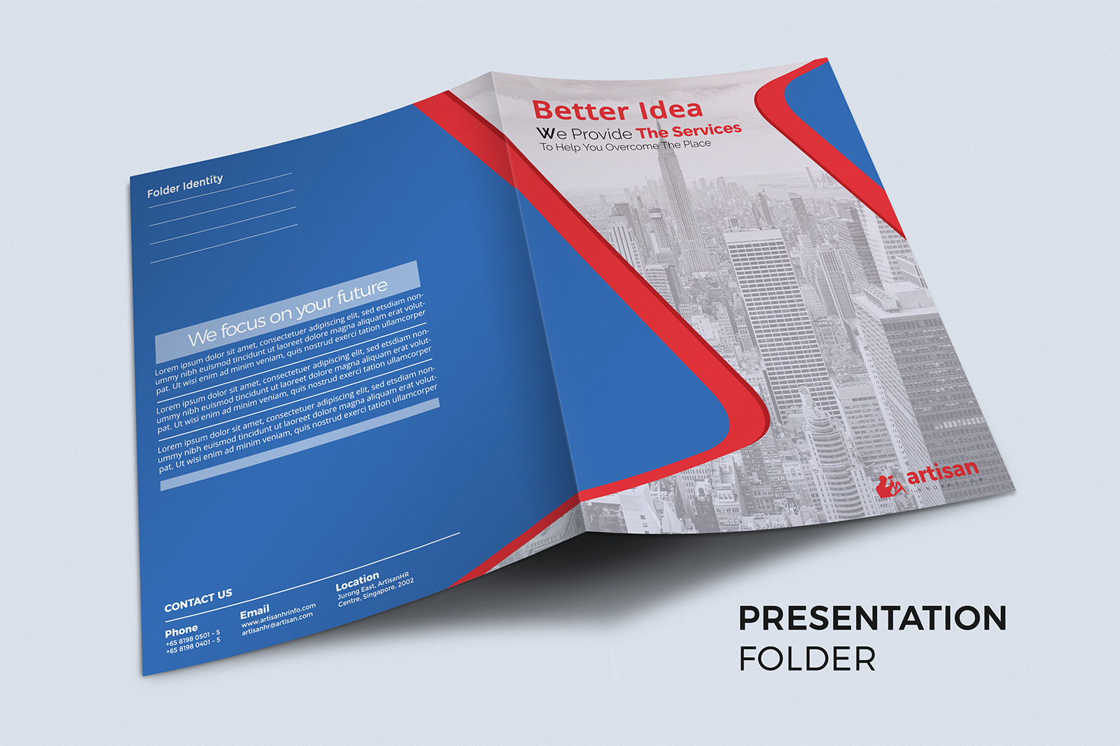 Presentation Folder, a Stationery Template by artisanHR