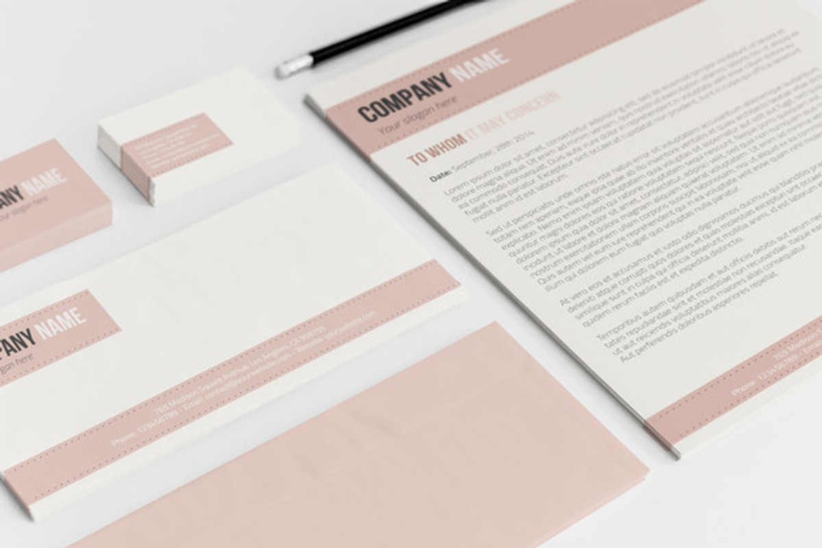 Modern Stationery Set, a Stationery Template by Visual Impact