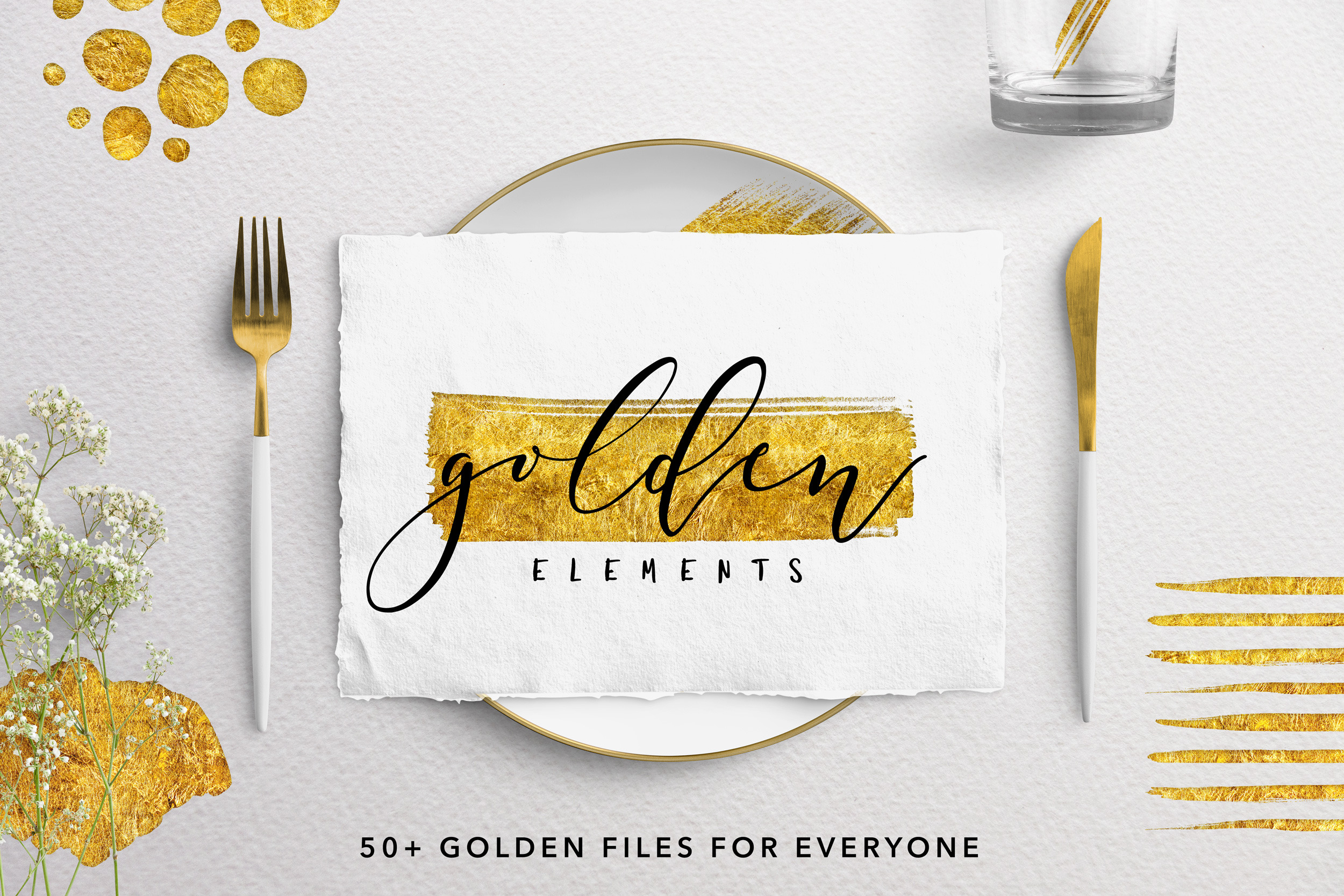 50+ Gold Foil Elements, an Object Graphic by friday supply