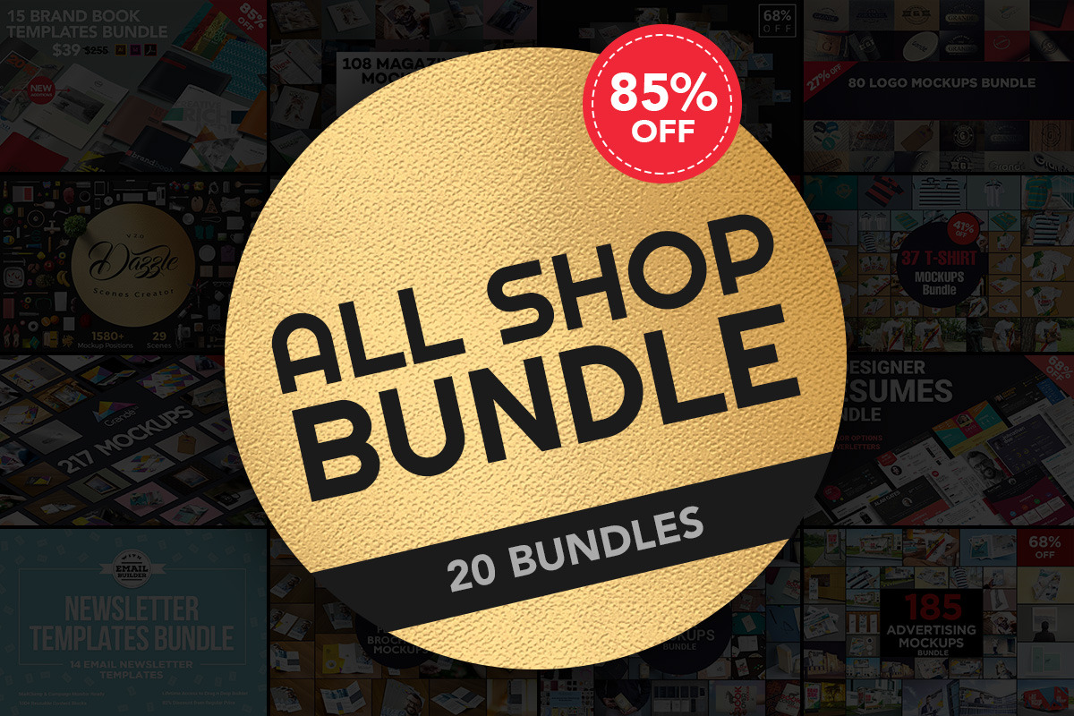 All Shop Super Bundle, a Books & Magazine Mockup by ZippyPixels