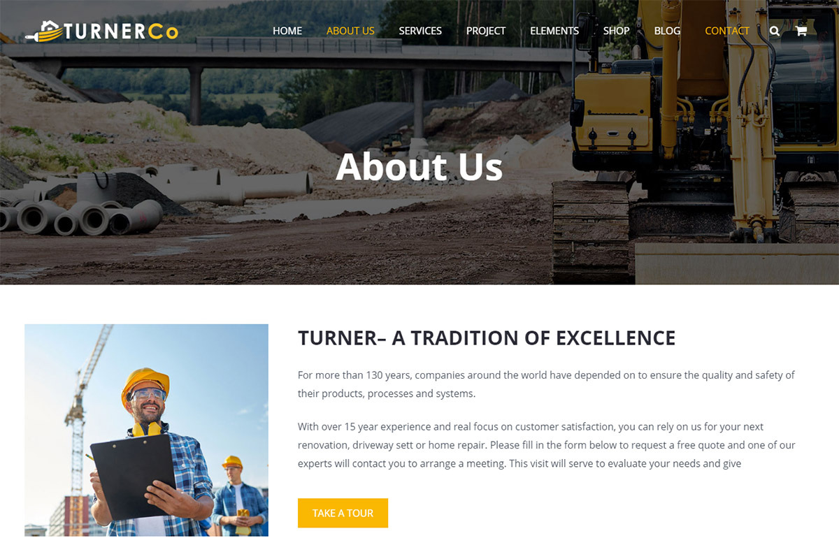 Turner Construction & Business Theme, a WordPress Template by Cherry Wordpress Theme