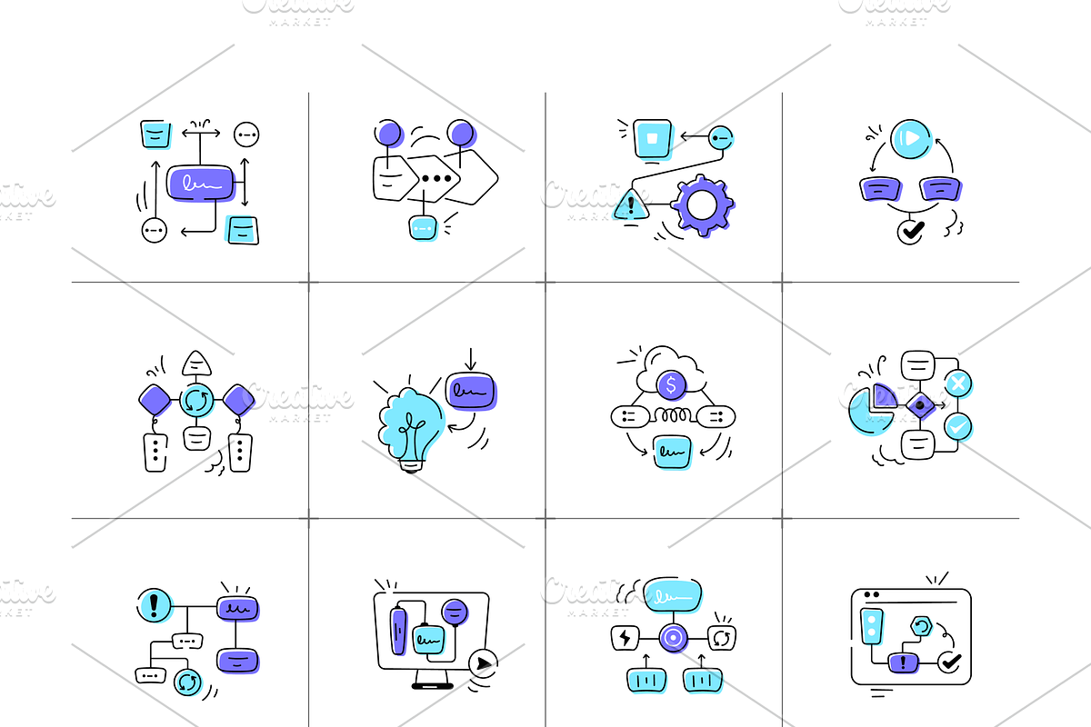 Animated Workflow Icon Set