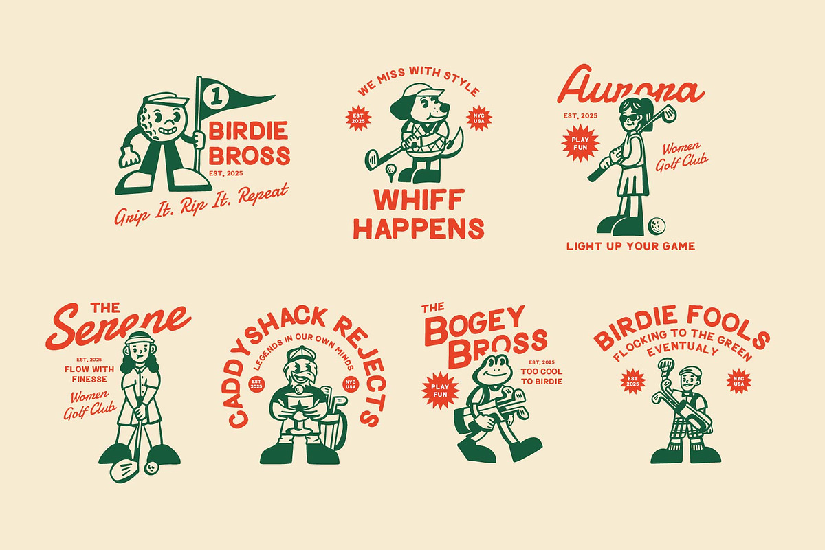 Retro Golf Graphic Collection