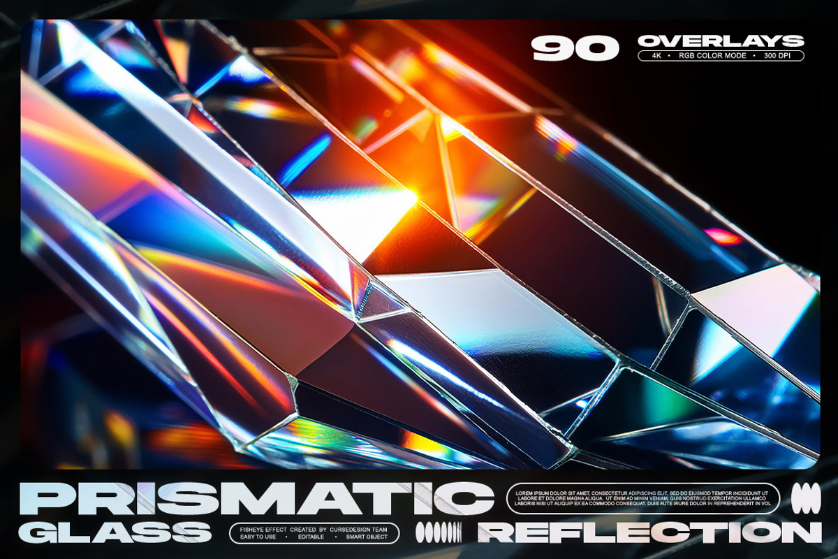 Prismatic Glass Reflection Overlays, a Texture Graphic by Cursedesign
