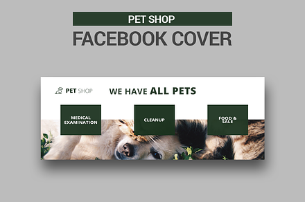 Pet Shop - Facebook Cover | Social Media Templates ~ Creative Market